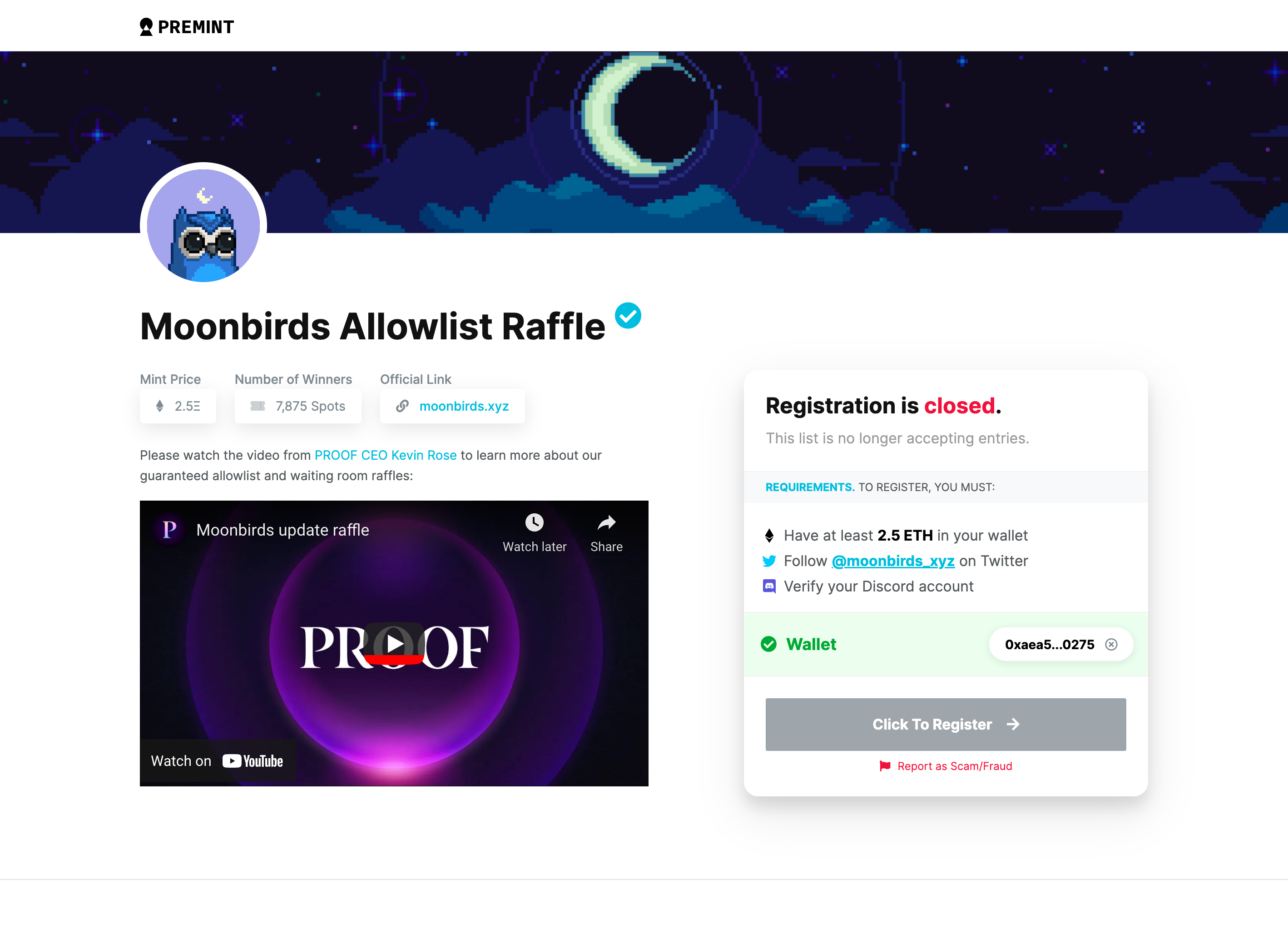 PREMINT | NFT access lists, simplified.