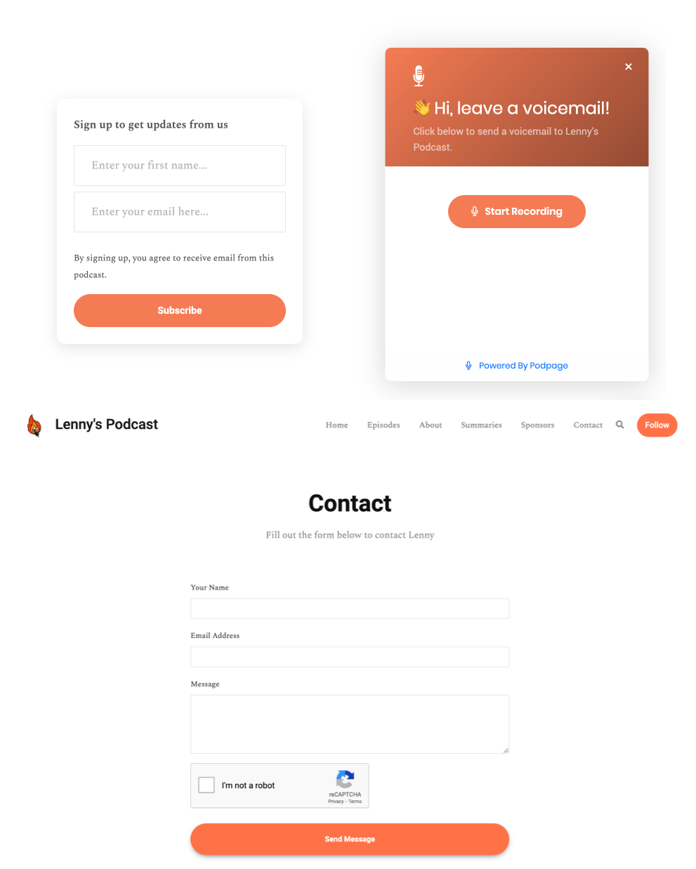 The hub of your podcasting business | Podpage